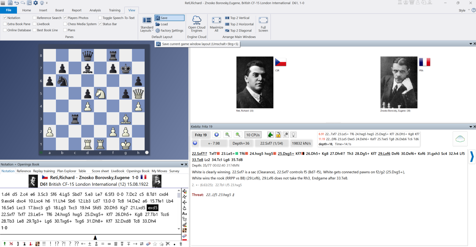 ChessBase 18 – Beginner's Tips Part 10: Standard Layout or Custom Layout | ChessBase